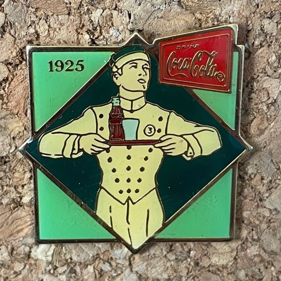 Coca Cola | Jewelry | Vintage Coca Cola 925 Bellhop Serving Coke Enamel ...